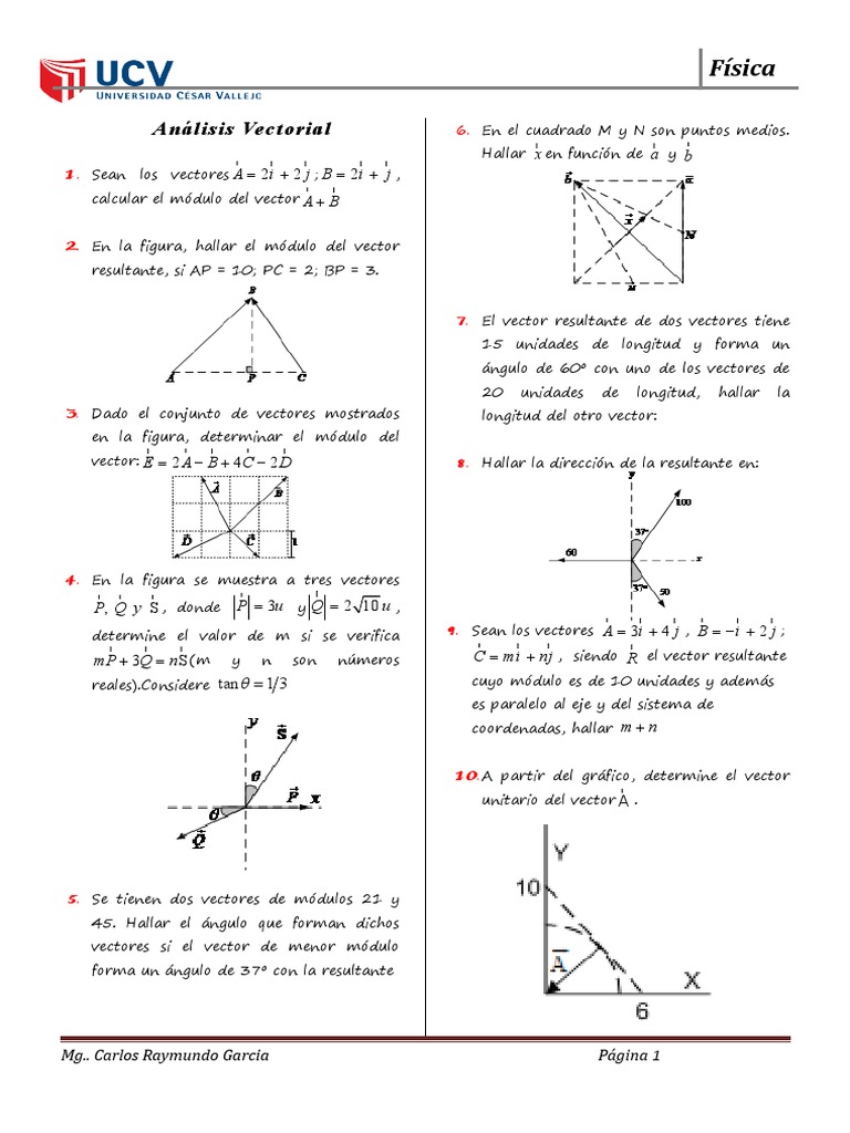 Practica de Vectores | PDF | Vector Euclidiano | Geometría
