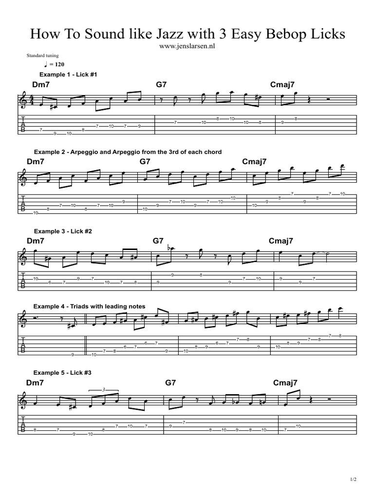 How To Sound Like Jazz With 3 Easy Bebop Licks | PDF | Classical Music | Jazz