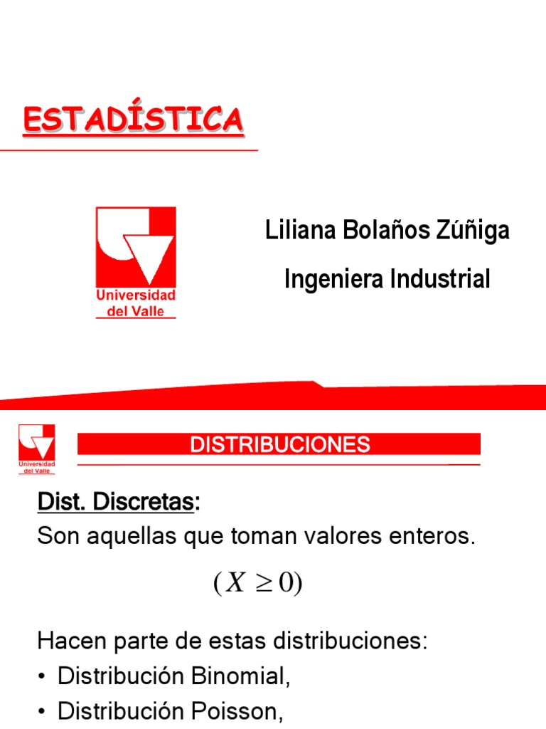 Distribucion Estadistica Binomial y Poisson | PDF | Distribución de probabilidad | Distribución ...