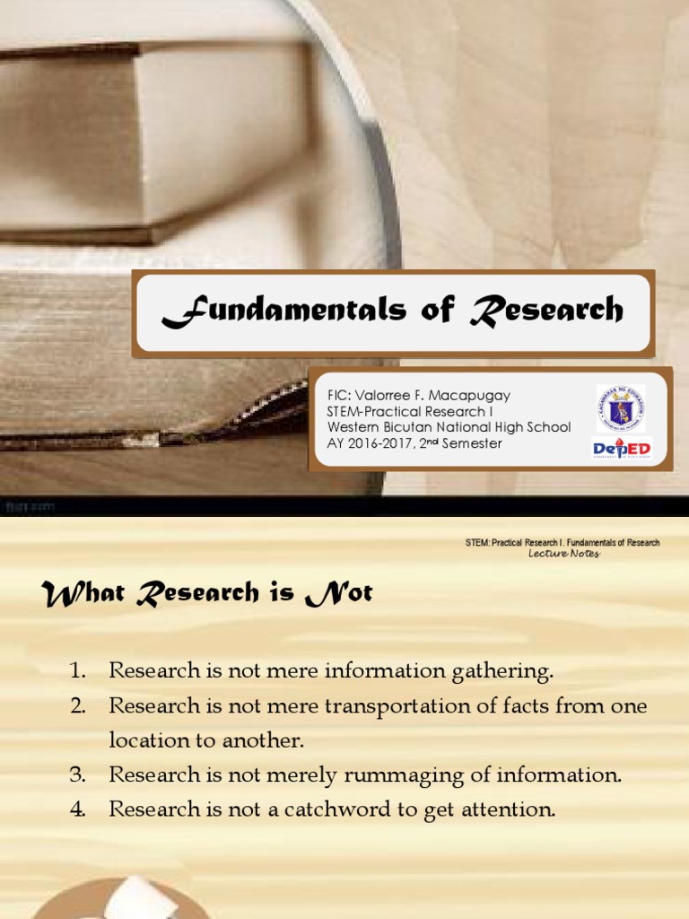 Fundamentals of Research | PDF | Hypothesis | Truth