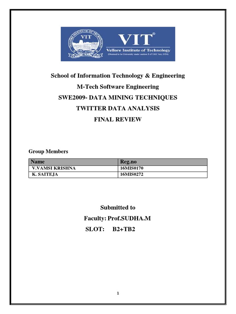 Final Report Data Mining | PDF | Data Analysis | Microblogging