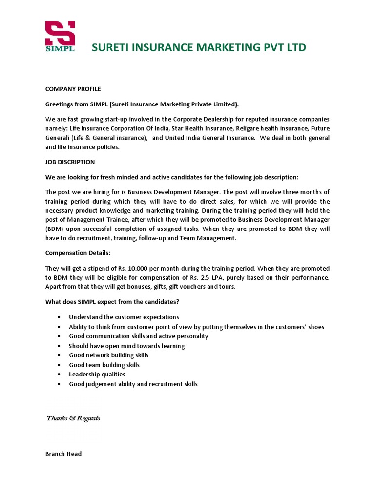 Sureti Insurance Marketing PVT LTD | PDF