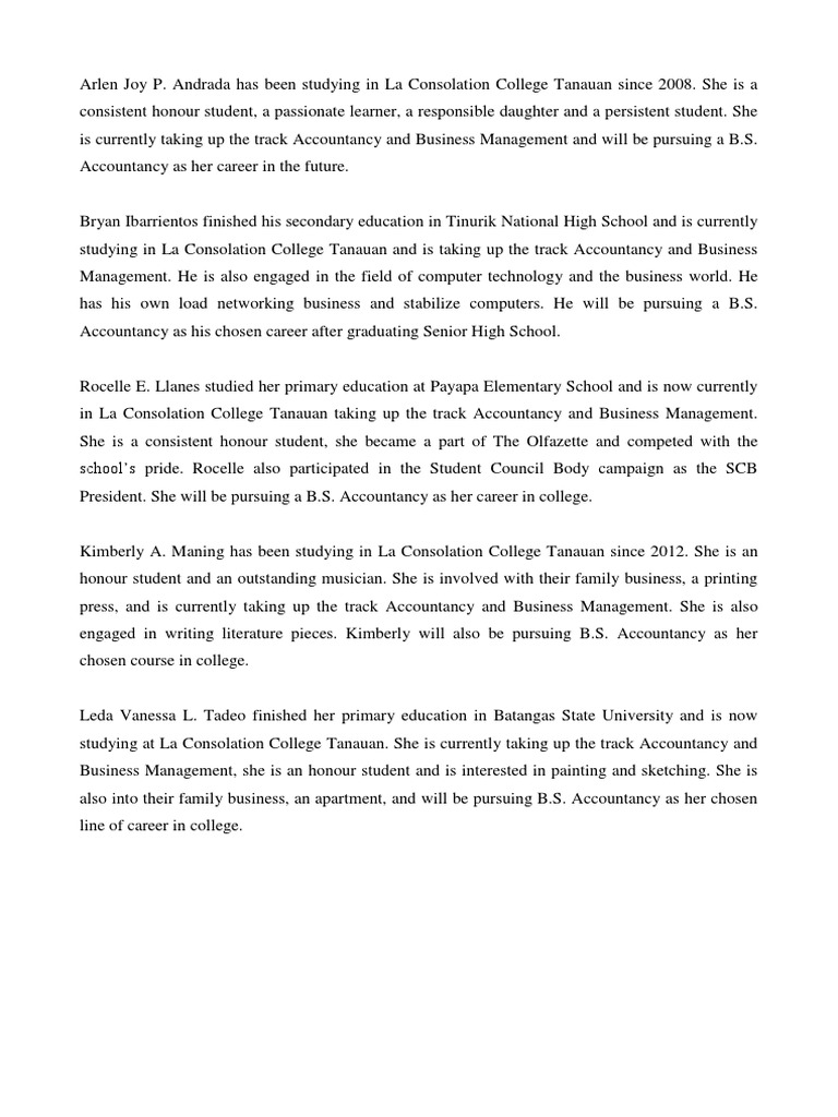 Biographical Sketch | PDF