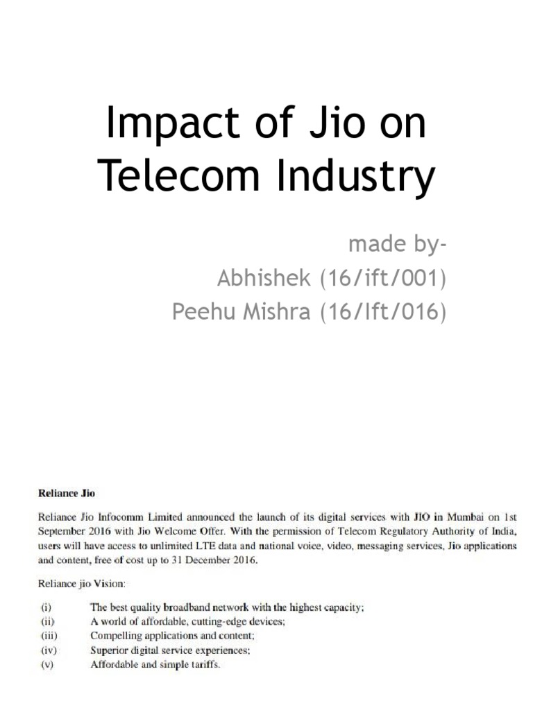 Jio Presentation | PDF