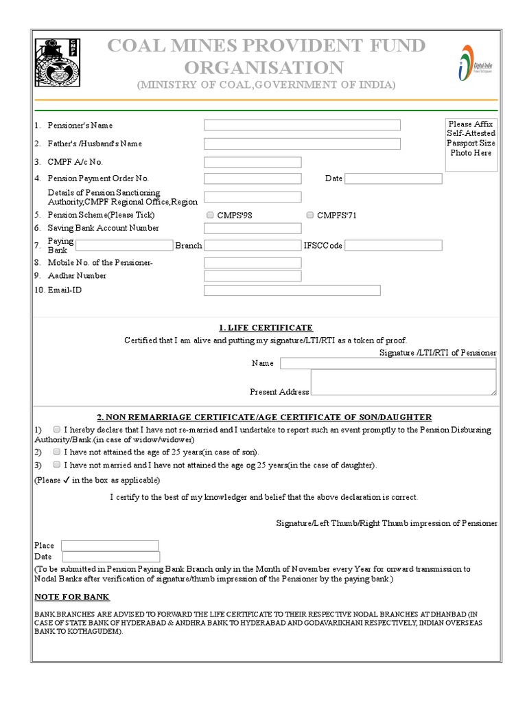 Coal Mines Provident Fund Organisation: (Ministry of Coal, Government ...