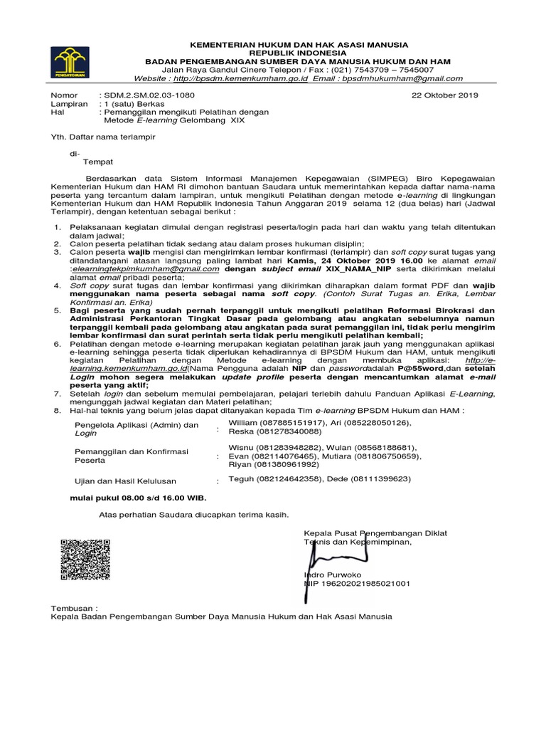 Pemanggilan Peserta RB Dan APTD | PDF