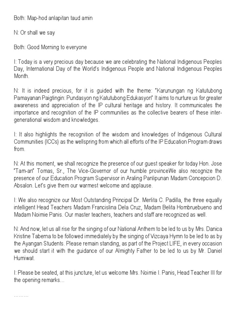 Script For IP Day | PDF