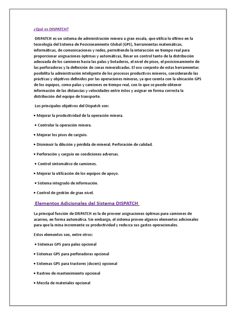 Qué Es DISPATCH | PDF | Sistema de Posicionamiento Global | Interfaz de línea de comando