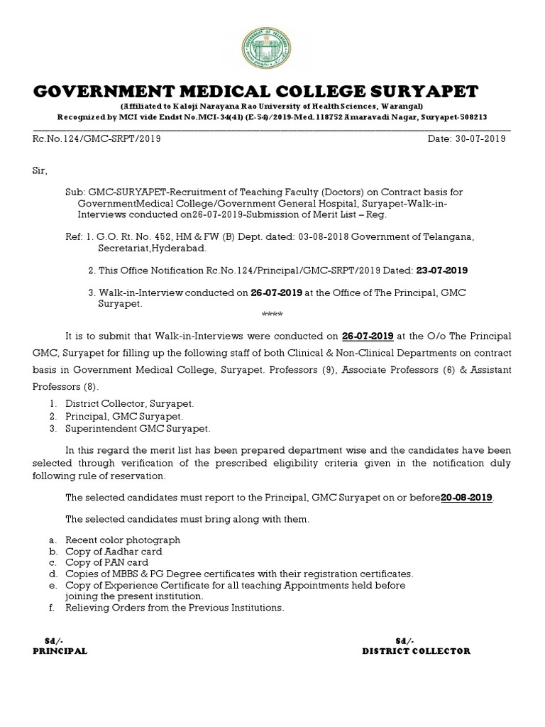 Selection List of Contract Doctors | PDF | Health Sciences | Medicine