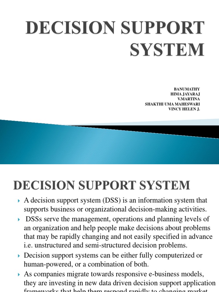 Decision Support System | PDF | Decision Support System | Business