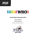 WRO 2025 Future Innovators Mission Guide | PDF | Robotics | Robot