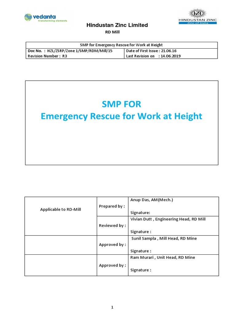 Emergency Rescue Protocol for Heights | PDF | Emergency | Crane (Machine)