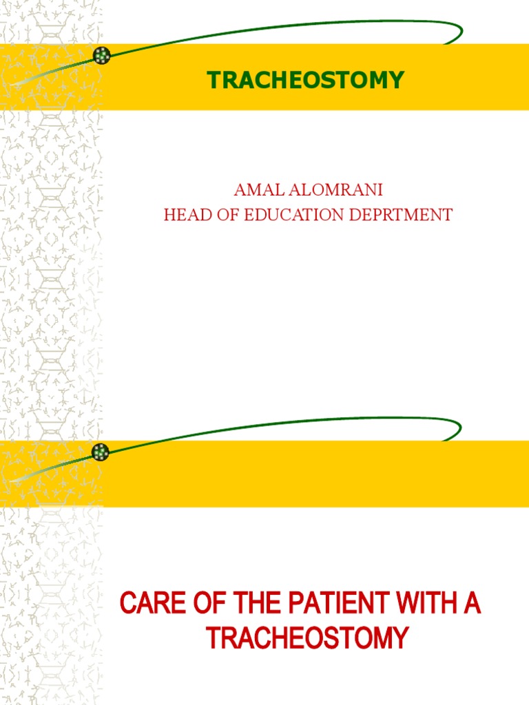 Tracheostomy Tube | PDF | Medical Treatments | Medicine