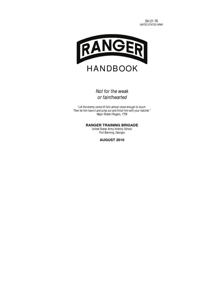 SH 21-76 Ranger Handbook 2010 | PDF | Airborne Forces | United States ...