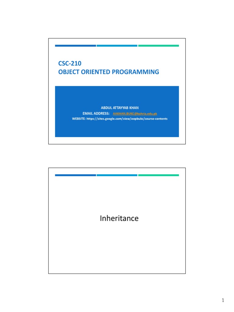 Csc 210 Object Oriented Programming Inheritance Pdf Inheritance Object Oriented 2880