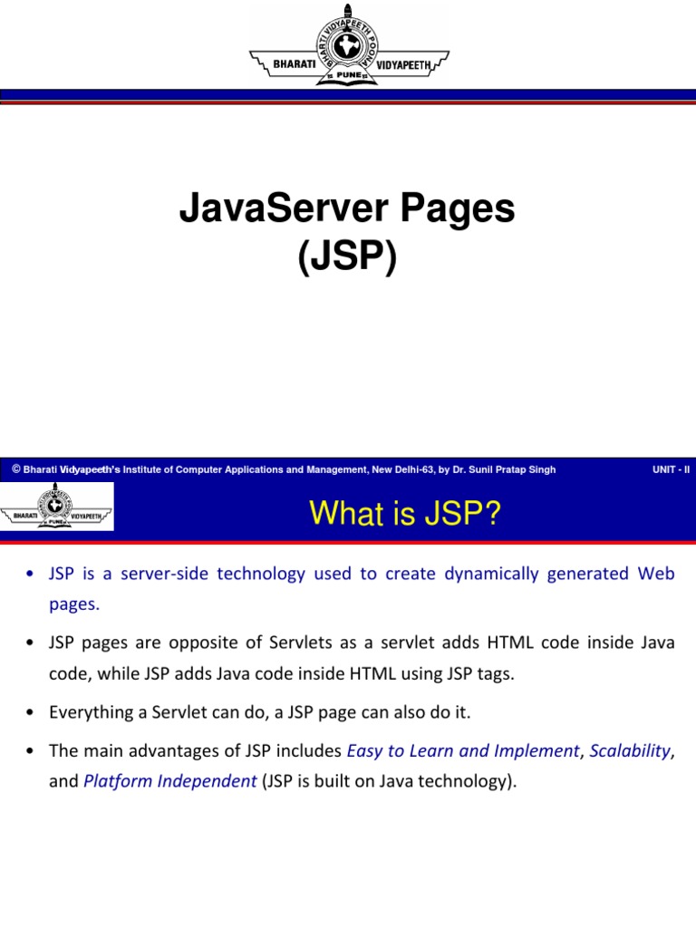 Javaserver Pages (JSP) | PDF | Java Server Pages | Java Servlet
