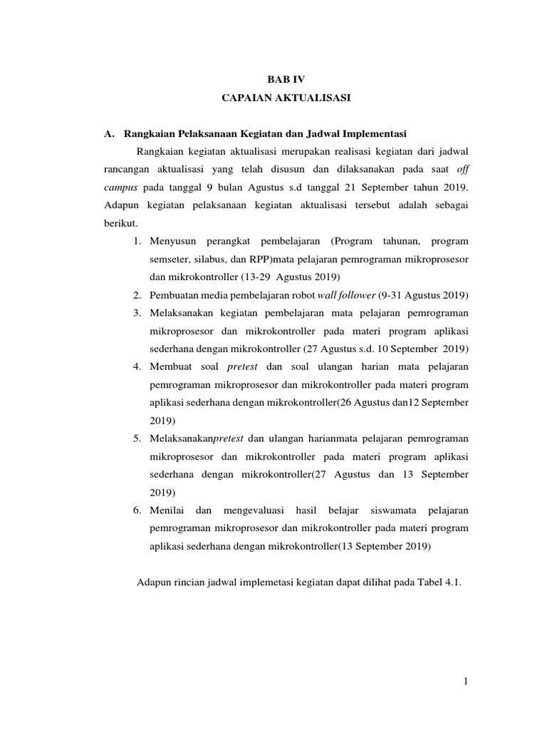 Contoh LAPORAN Bab 4 Dan Lampiran | PDF