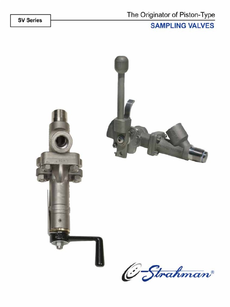 Strahman Sampling Valves Catalogue | Descargar gratis PDF | Valve | Pipe (Fluid Conveyance)