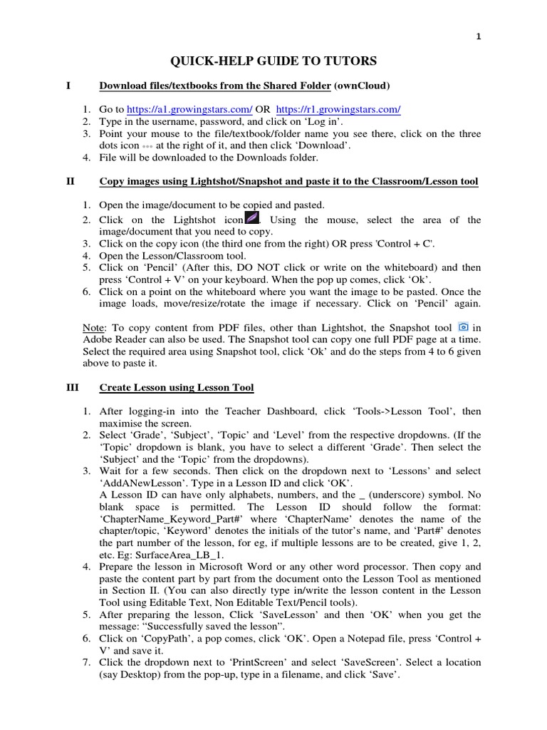 Quick-Help Guide To Tutors: I Download Files/Textbooks From The Shared ...