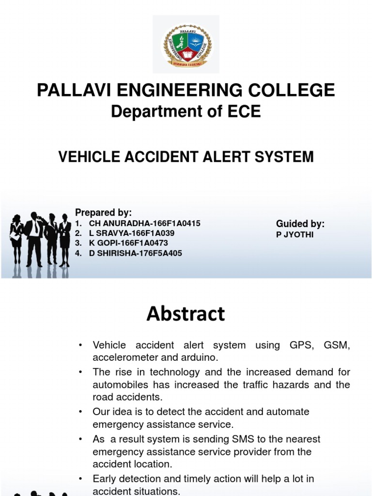 Vehicle Accident Alert System Project | PDF | Arduino | Airbag