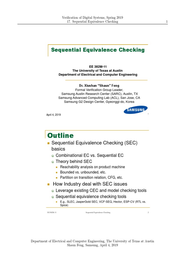 Equivalence Checking | PDF | Formal Verification | Digital Electronics