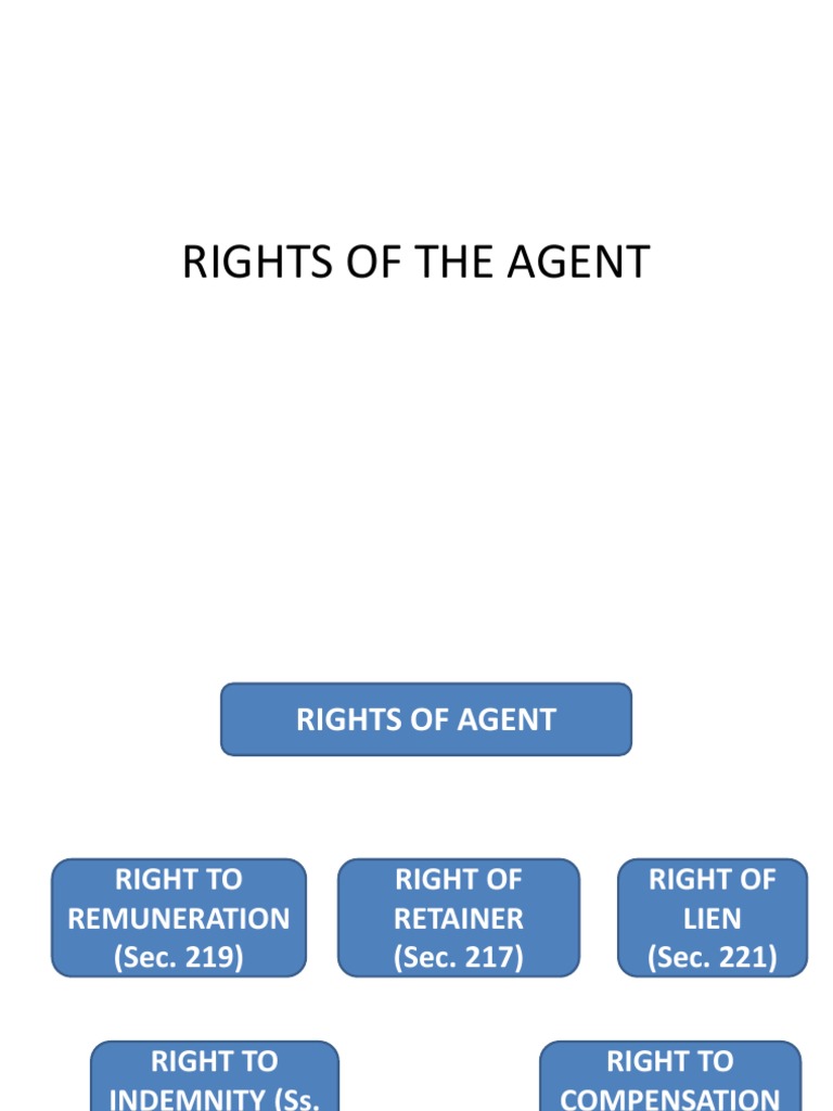 Rights of Agent | PDF | Law Of Agency | Indemnity