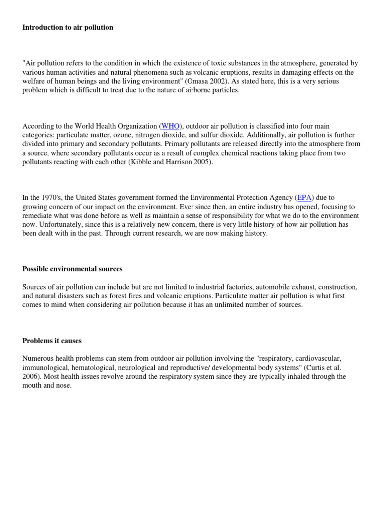 Introduction To Air Pollution | PDF | Air Pollution | Exhaust Gas