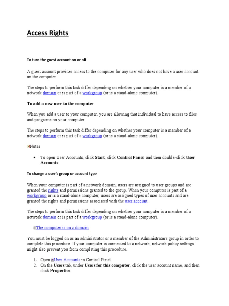 A Guide to Managing Access Rights and User Accounts on Windows ...