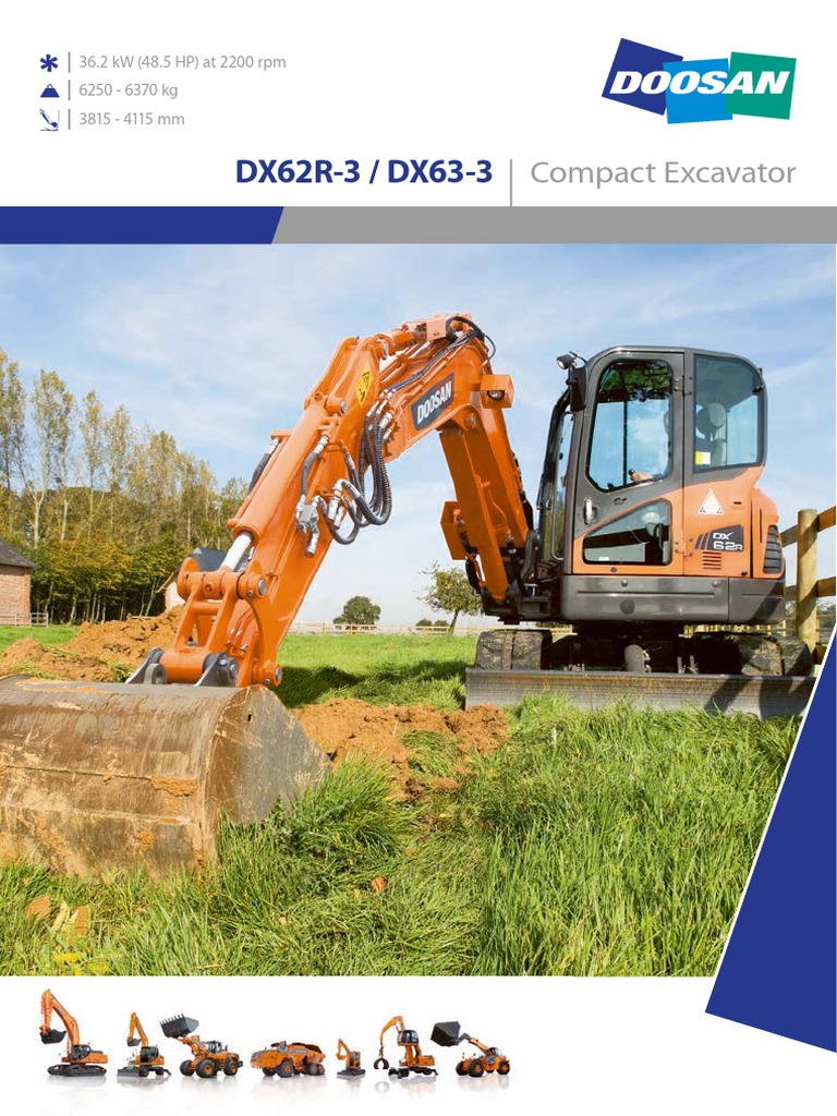 Doosan DX62r 3 - DX63r 3 | PDF | Horsepower | Engines