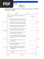 Flyers Practice Test - Reading & Writing | PDF
