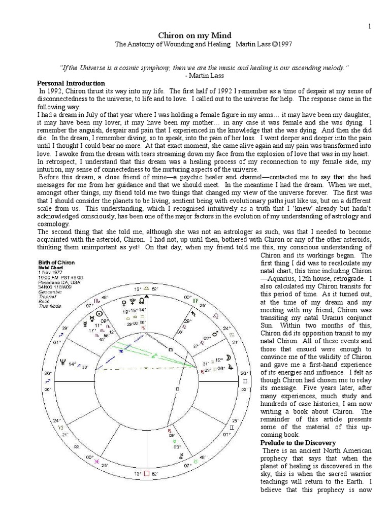 Chiron Articles | PDF | Prometheus | Uranus