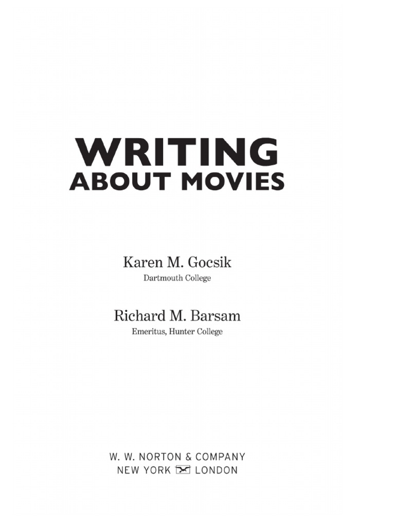 Writing About Movies | PDF