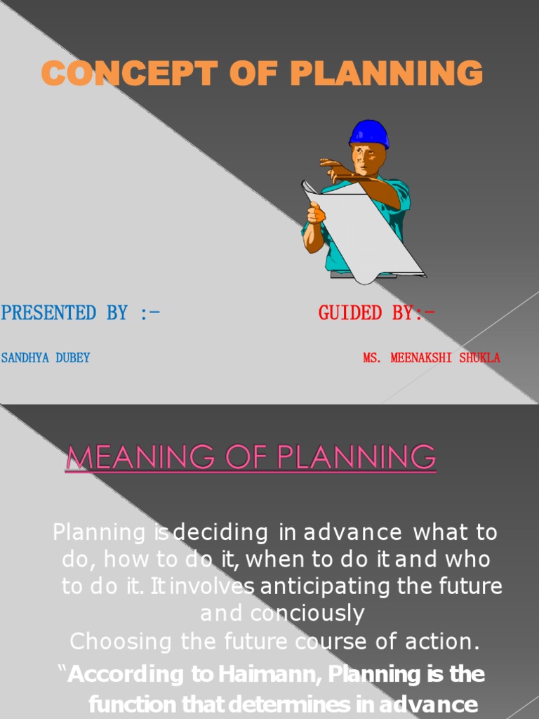 Concept of Planning Management | PDF
