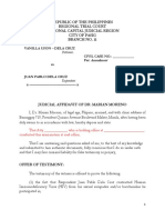 Judicial Affidavit of Expert Witness | PDF | Affidavit | Perjury