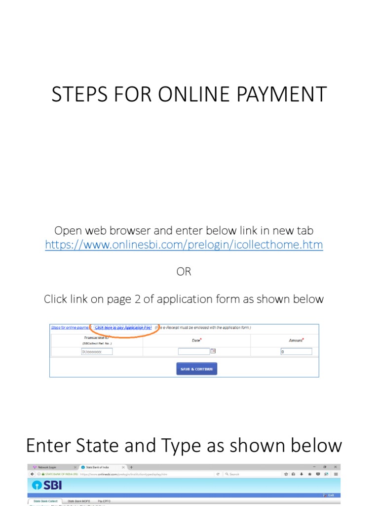 Steps For Online Payment | PDF