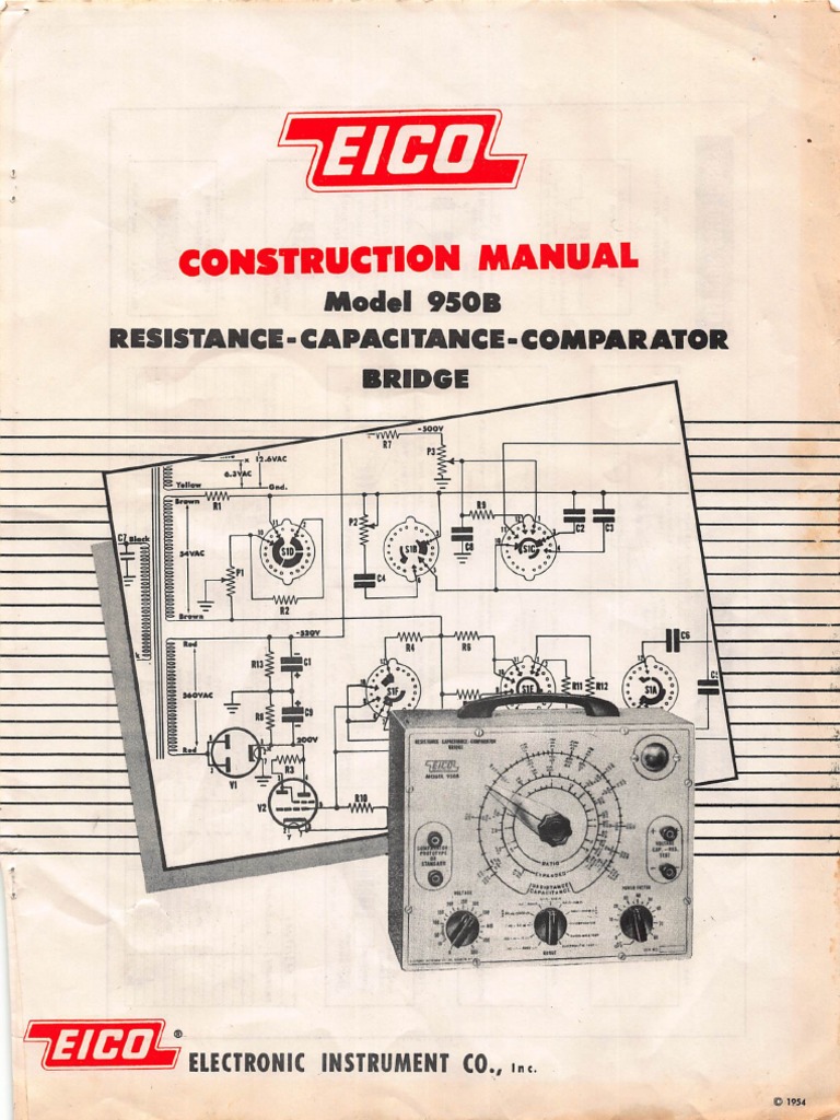 Eico 950b Construction Manual | PDF