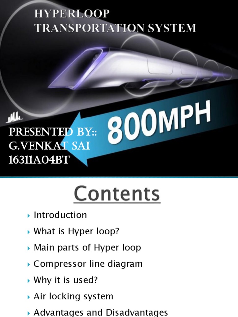Hyperloop Transport: An 800MPH Future | PDF | Hyperloop | Vehicles