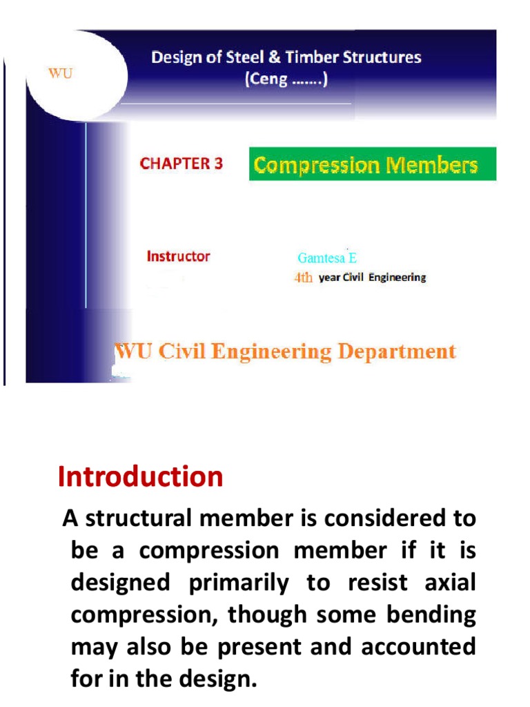 Chapter 3-Compression Members | PDF | Buckling | Column