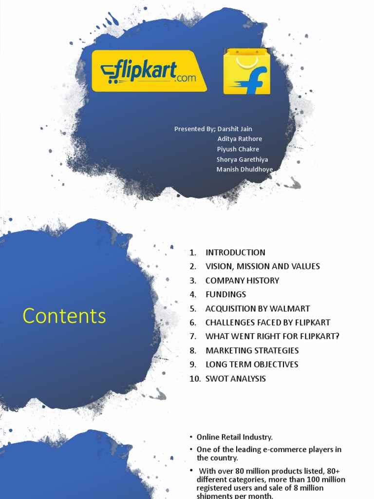 Flipkart: Vision, Mission, and SWOT Analysis | PDF | Business | Market ...