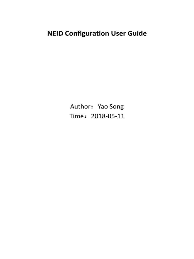 NEID Configuration User Guide | PDF | Computers