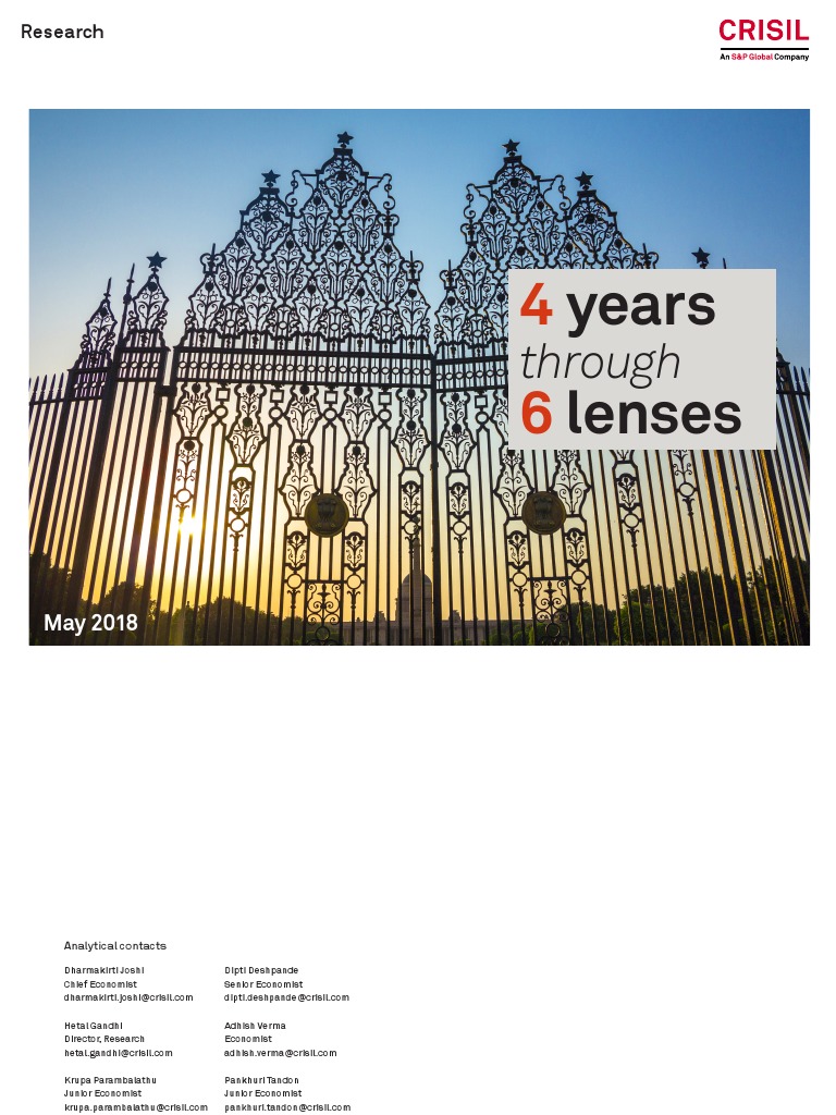 4 Years of Modi Govt CRISIL Report PDF | PDF | Inflation | Macroeconomics