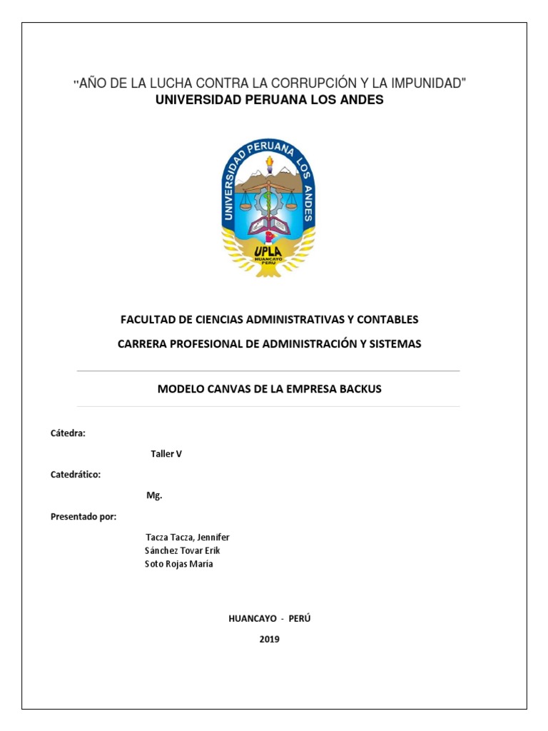 Modelo Canvas | PDF | Cerveza | Perú