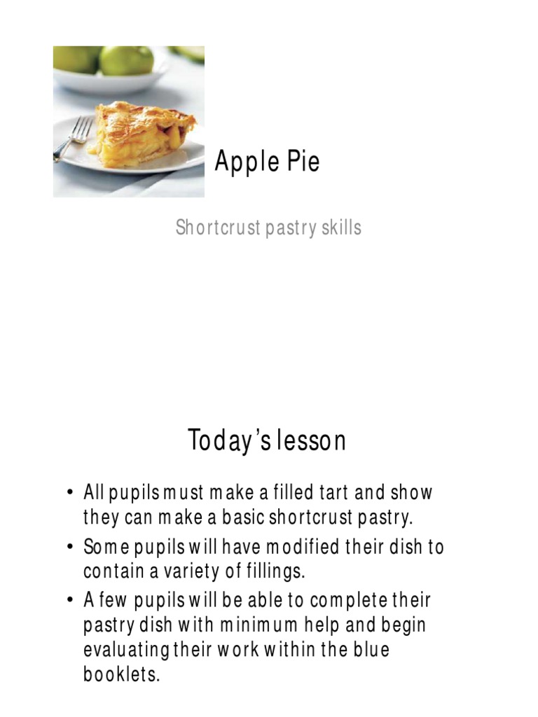 A Description About How Apple Pie Is Made | PDF