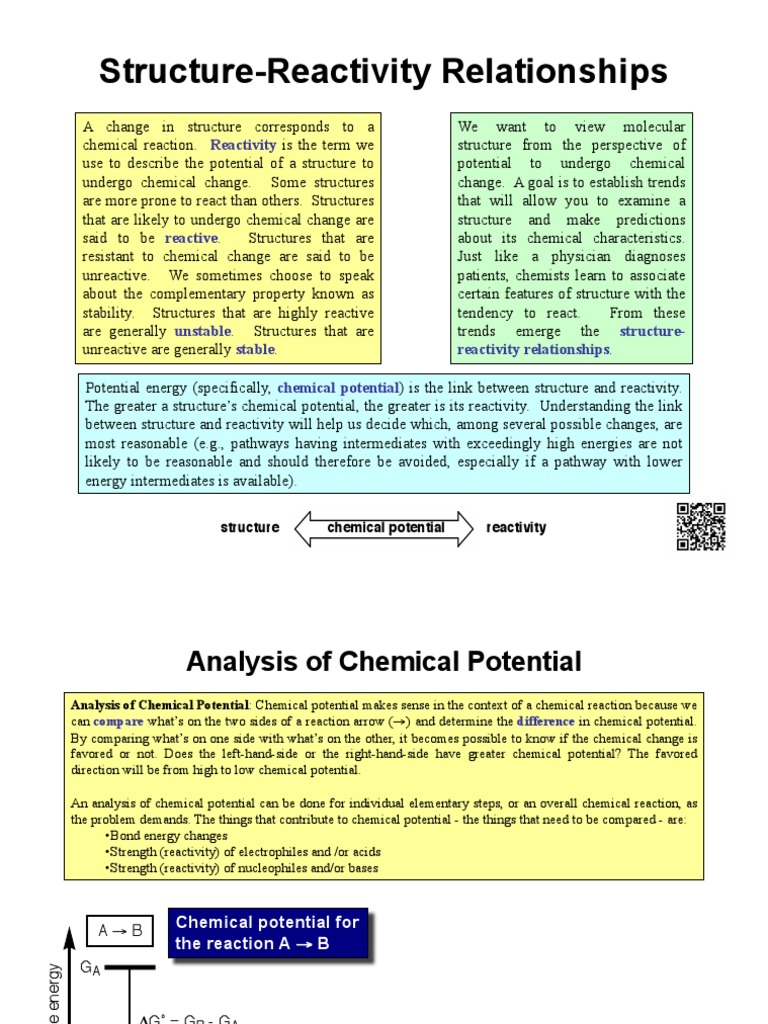 NOTES Structure Reactivity Relationships | PDF | Reactivity (Chemistry ...