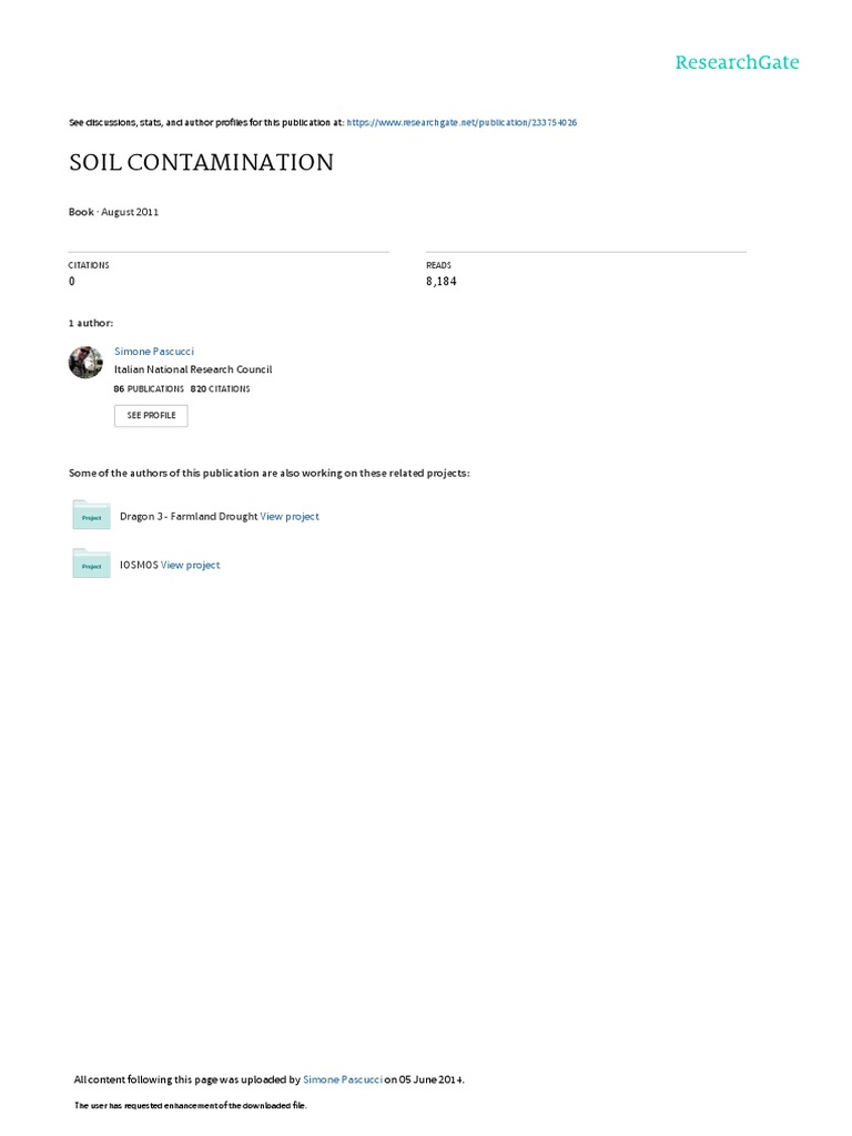 Soil Contamination | PDF | Polychlorinated Dibenzodioxins | Municipal ...