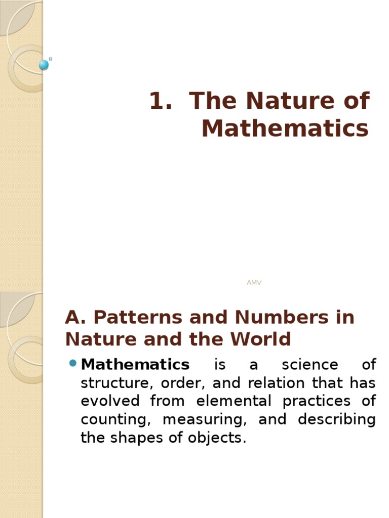 The Mathematical Nature of Patterns in Nature: An Exploration of ...