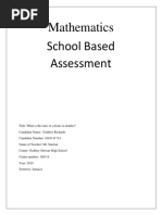 Math Sba Sample 1 | PDF | Chart | Track And Field