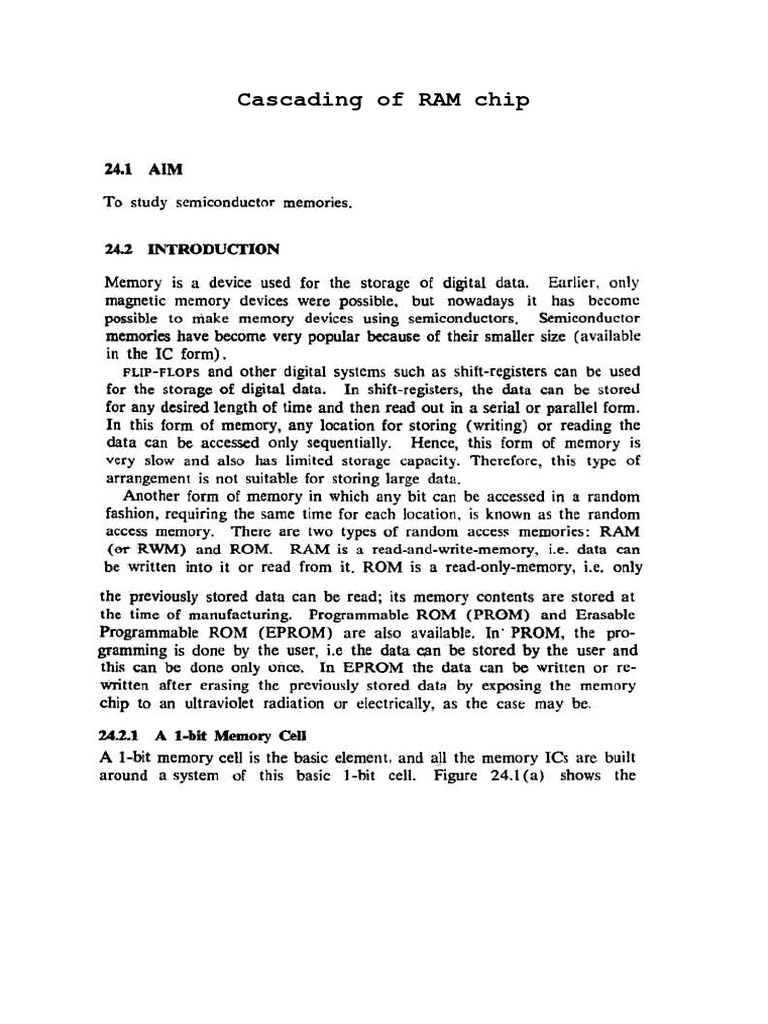 RAM Chip Cascading Guide | PDF