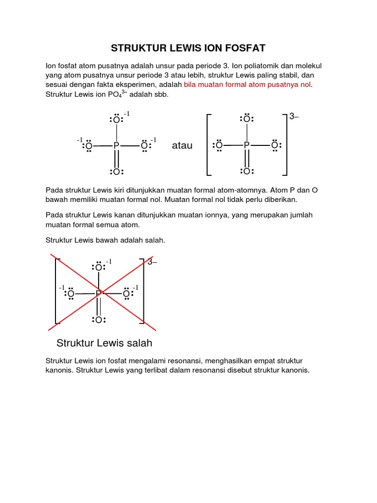 Struktur Lewis Ion Fosfat | PDF