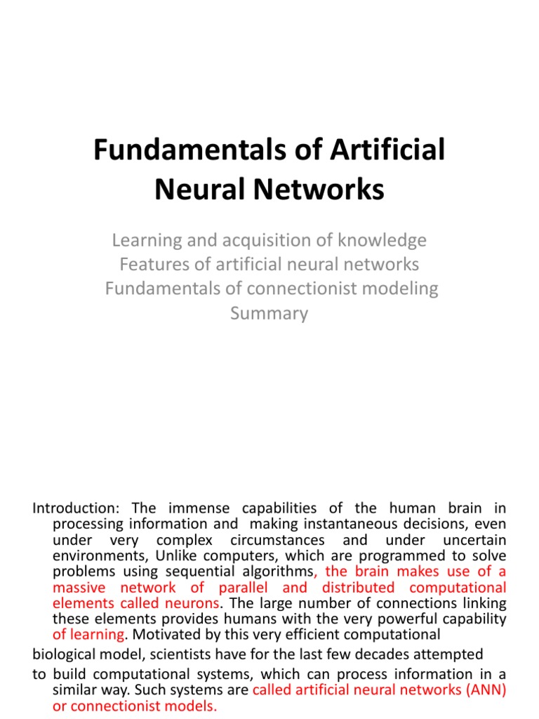 Fundamentals of Artificial Neural Networks | PDF | Artificial Neural ...
